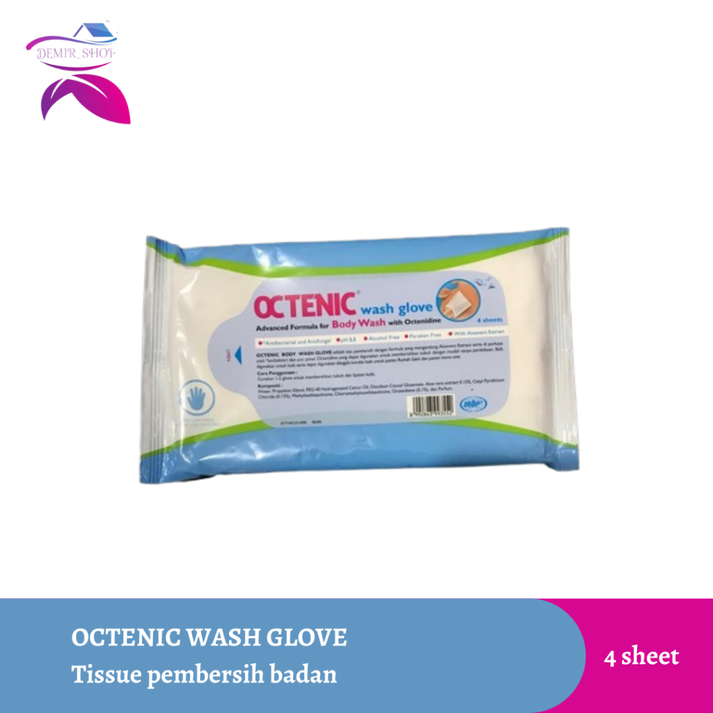 Jual Octenic Wash Glove 4 Sheets / Tissue Pembersih Badan | Shopee ...