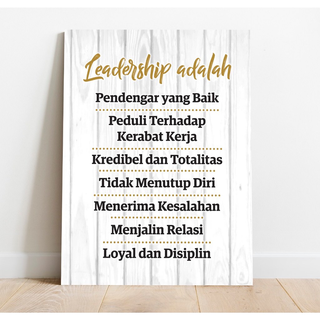 Jual Poster Leadership Pendengar Baik Peduli Kerabat Kerja Kredibel ...