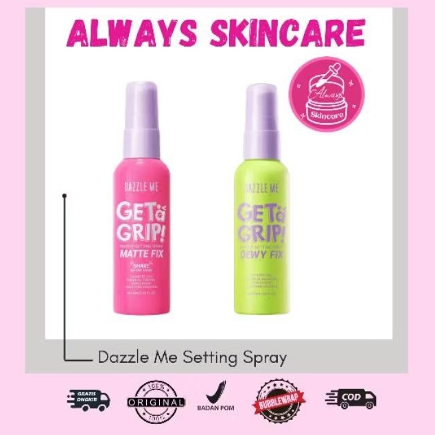 Jual DAZZLE ME Makeup Setting Spray PINK HIJAU | Shopee Indonesia