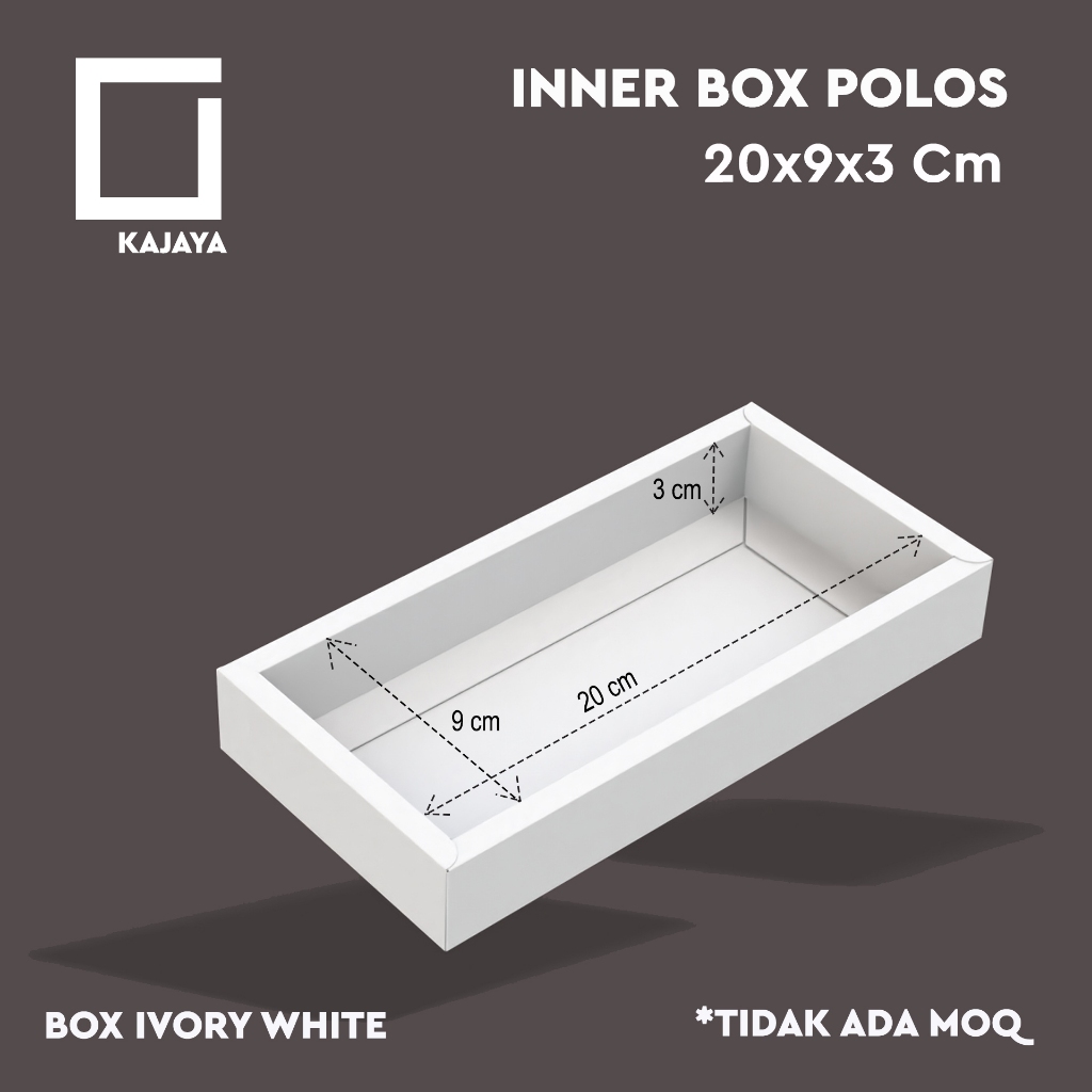 Jual Inner Box Polos 20x9x3 cm Kotak Cokelat Dubai Kemasan Ikat ...