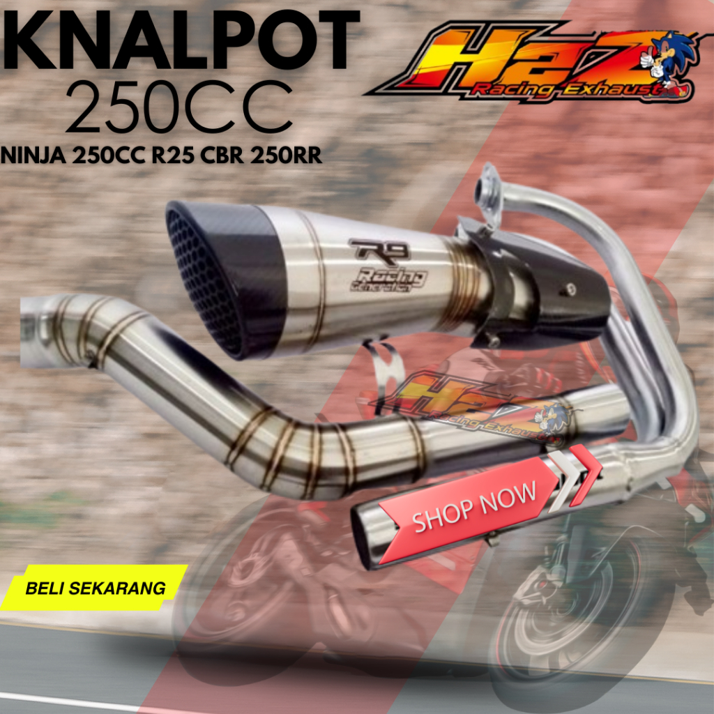 Jual KNALPOT NINJA 250 FI NINJA KARBU Z250 CBR250RR R25 MT25 R9 H2 Tameng | Shopee Indonesia