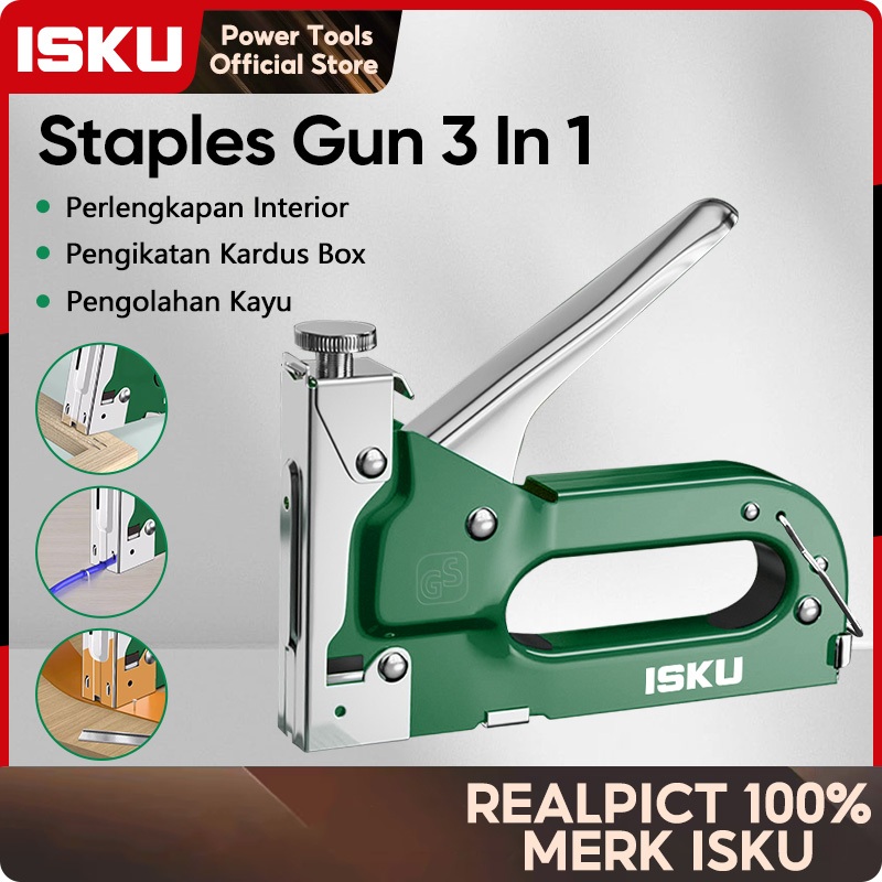 Jual ISKU Staples tembak jok motor/Stapler tembak kayu gun paku steples ...