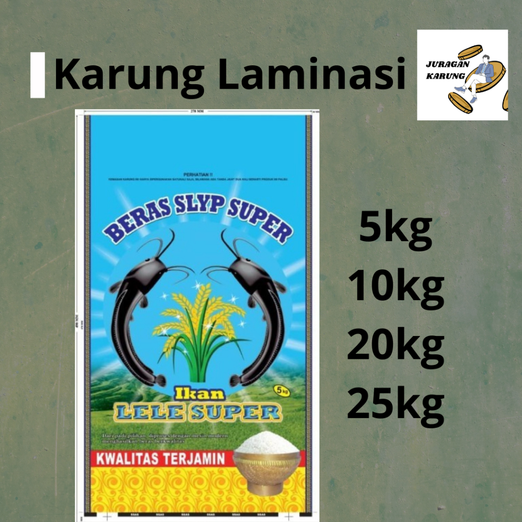Jual Karung Laminasi Lele Super Karung Beras Premium | Shopee Indonesia