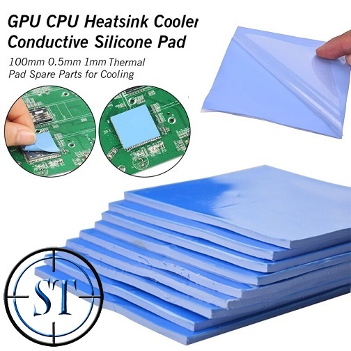 Jual Thermal Conductive Silicone Pad Heatsink Cooling 100x100 0.5mm ...