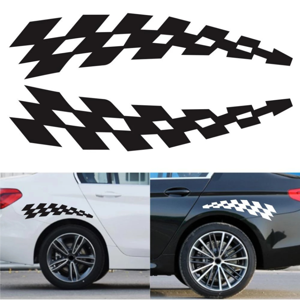 Jual Sticker balap mobil stiker cutting bendera kotak kotak al mobil ...