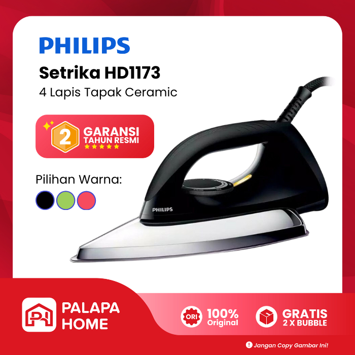 Jual Philips Setrika HD1173 Gosokan Listrik Tapak Keramik | Setrikaan ...