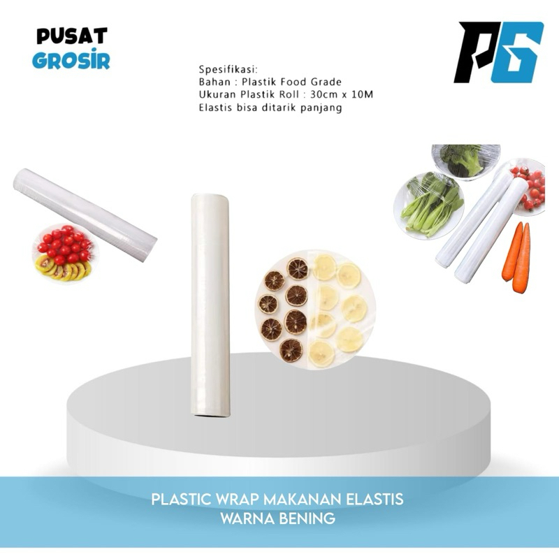 Jual Wrapping Plastik Roll 30cm X 20 Meter Bungkus Makanan buah Sayur ...