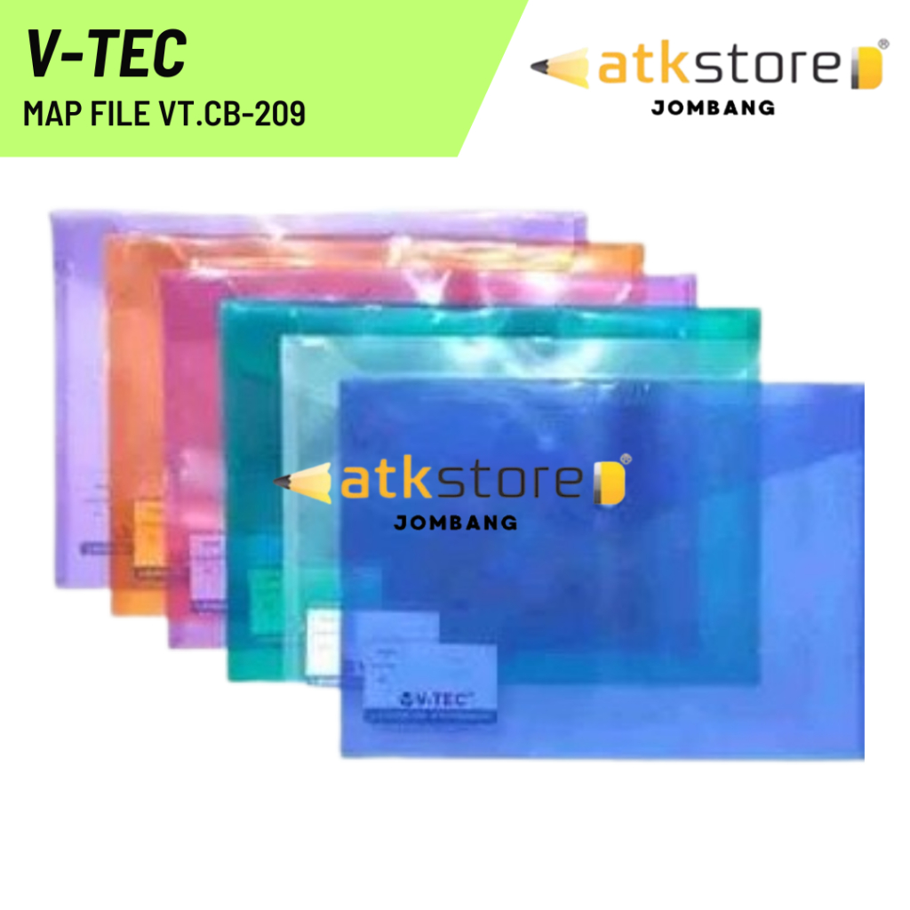 Jual V-TEC Map File Transparan VT.CB-209 Folio / Map File F4 Polos ...