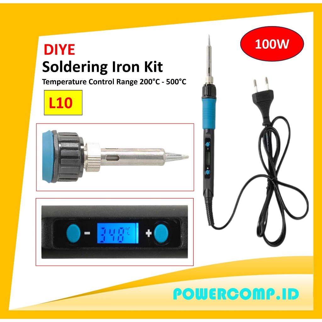 Jual DIYE L10 Solder Listrik Digital Adjustable Temperature Soldering ...