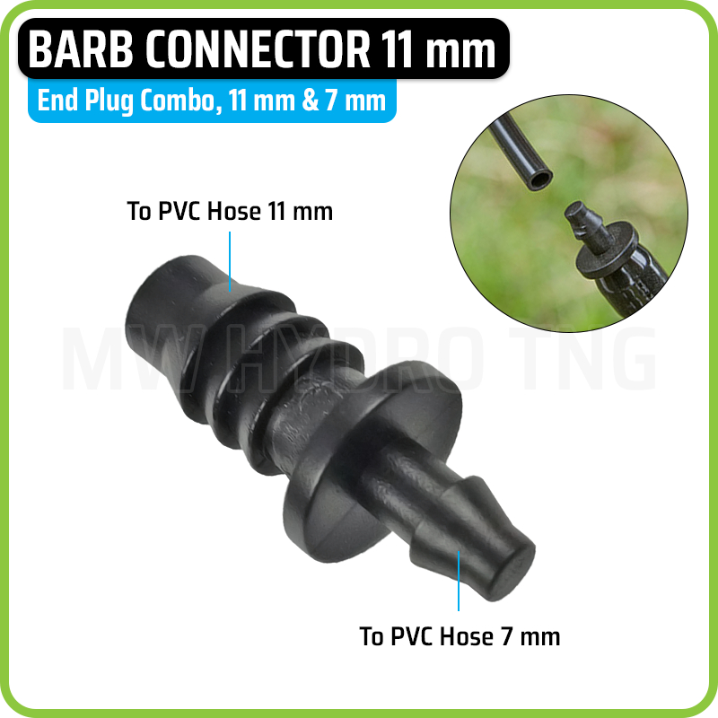 Jual Barb Connector 11 mm - End Line Plug | Konektor Selang Irigasi ...