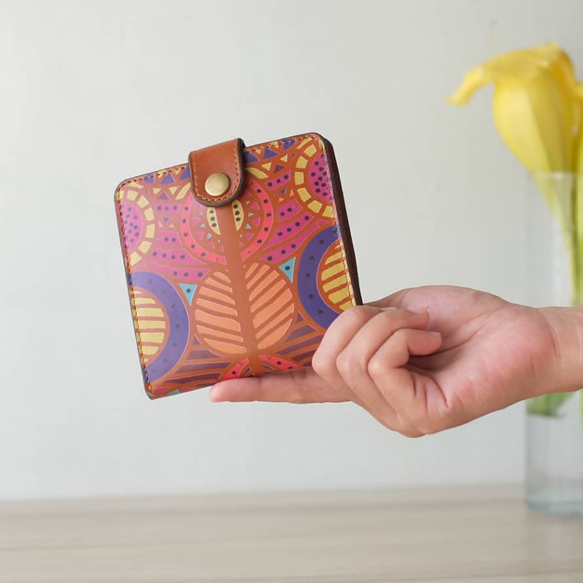 Jual Dompet Kulit Sapi Asli - Patterned Hexa Wallet | Shopee Indonesia