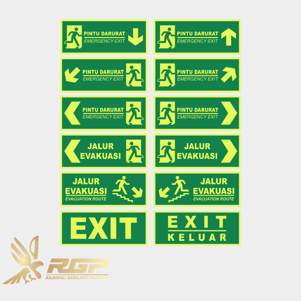Jual Sign Jalur Evakuasi/Exit Glow In The Dark - Akrilik | Shopee Indonesia