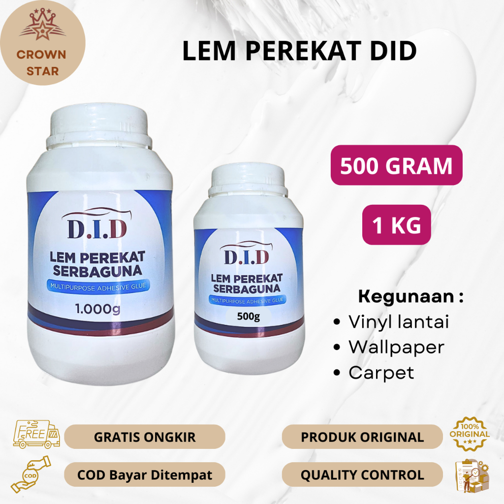 Jual Crown Star - Lem DID Perekat Vinyl Lem Untuk Vinyl 3MM Perekat ...