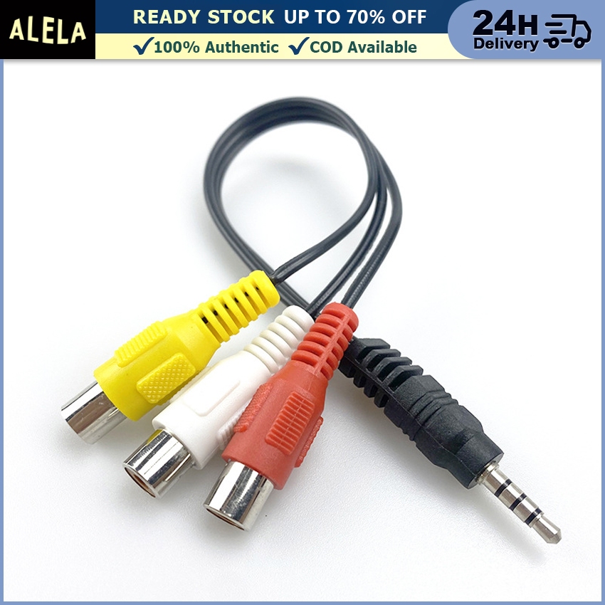 Jual Kabel AV Jack 3.5 Male To 3 RCA Female Konverter Cable Splitter ...