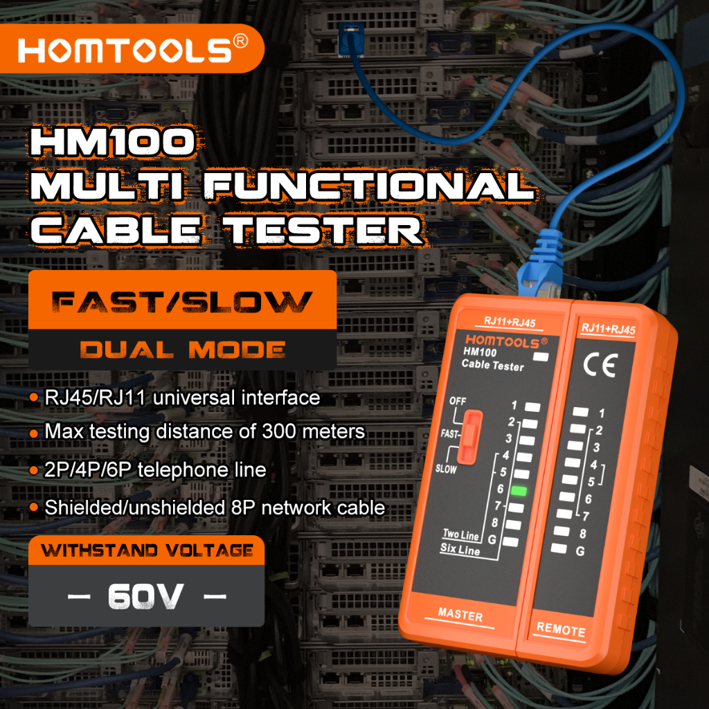 Jual HOMTOOLS HM100 LAN Tester/Alat Tes Kabel Internet RJ11 RJ45 Akurat ...