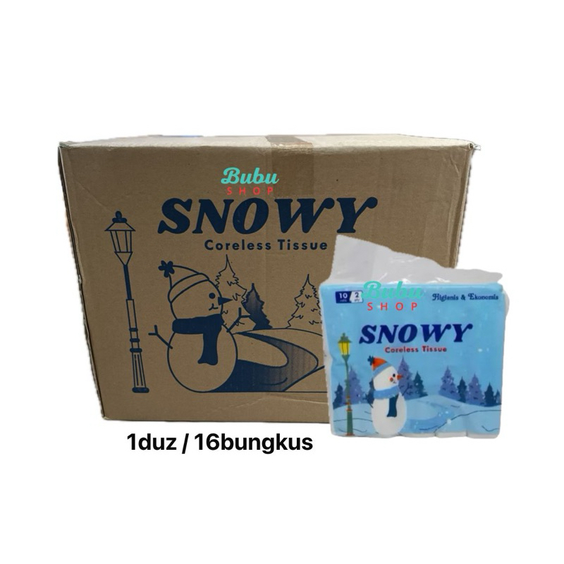Jual ( 1 dus ) Tissue toilet SNOWY Coreless ( 1 karton /16bungkus ...