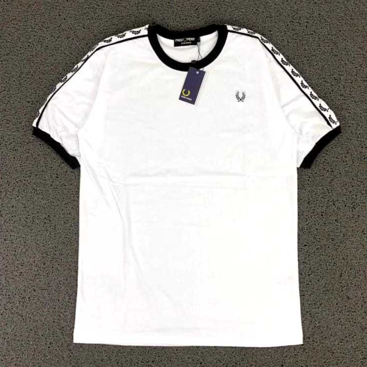 Jual pred ferry- t-shirt white sport authentic taped ringger-kaos pred ...