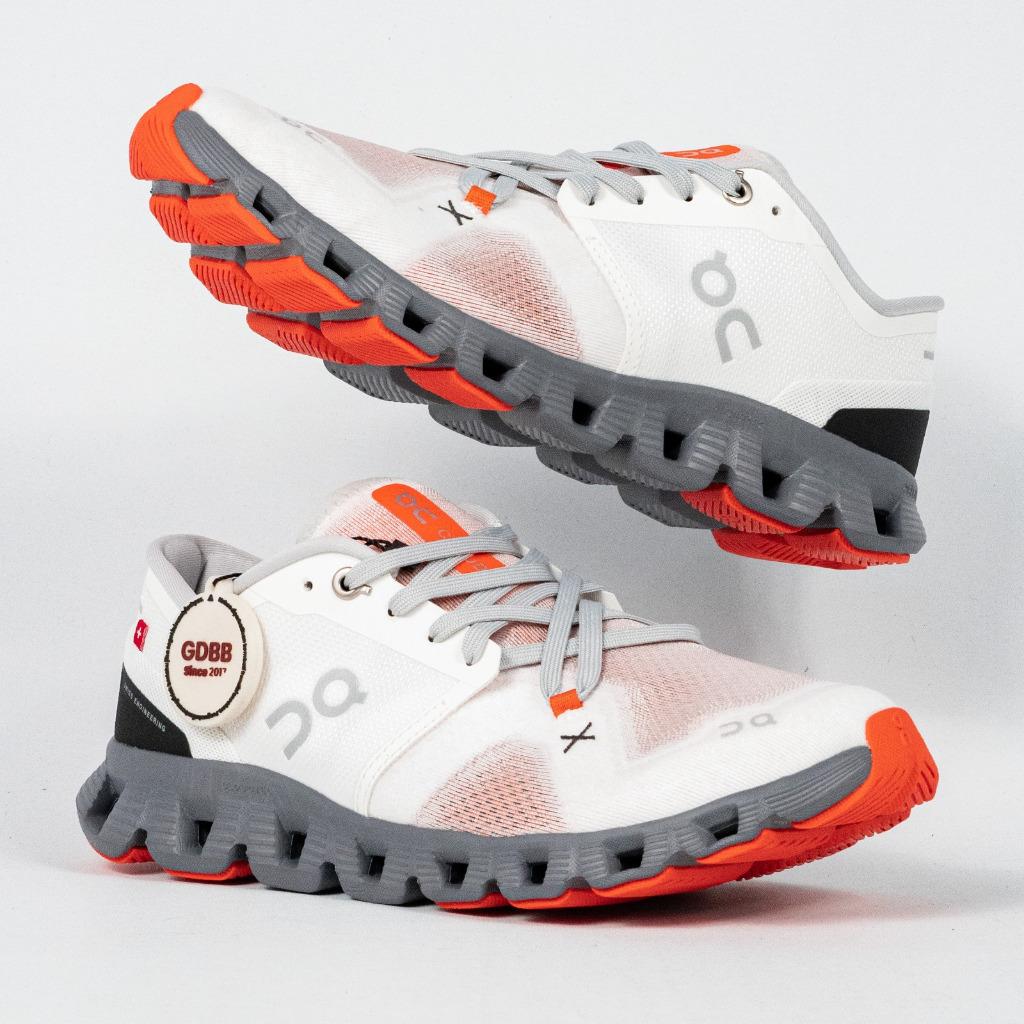 Jual Sepatu Cloud X3 Ivory Alloy White Orange Sneakers Authentic ...
