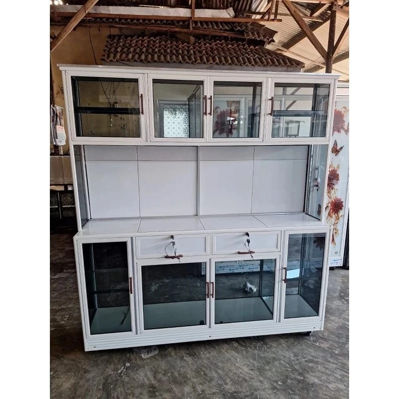 Jual LEMARI PIRING JUMBO TIANG ALUMUNIUM ANTI KARAT/rak piring/rak ...