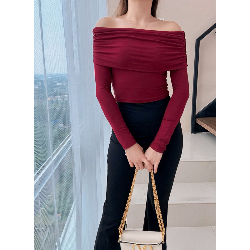 Jual Eloise Sabrina Top | Off Shoulder Top | Atasan Feminin | Shopee ...