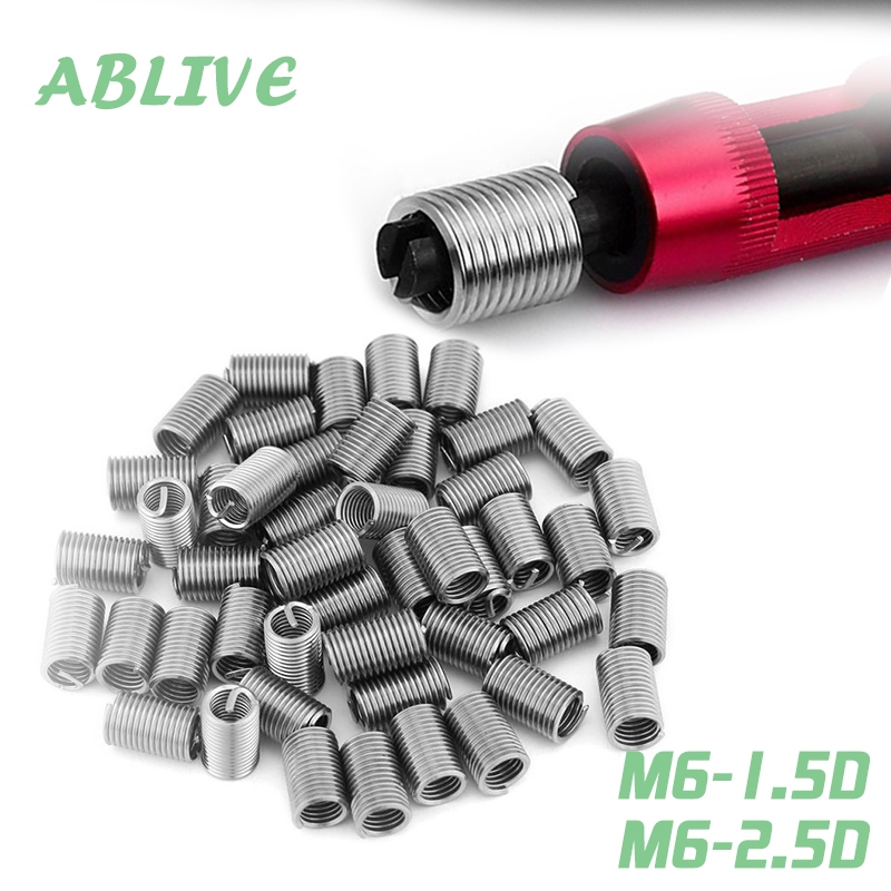 Jual Isi 50 Thread Repair Kit Stainless Steel M6 1.5d 2.5d Recoil ...