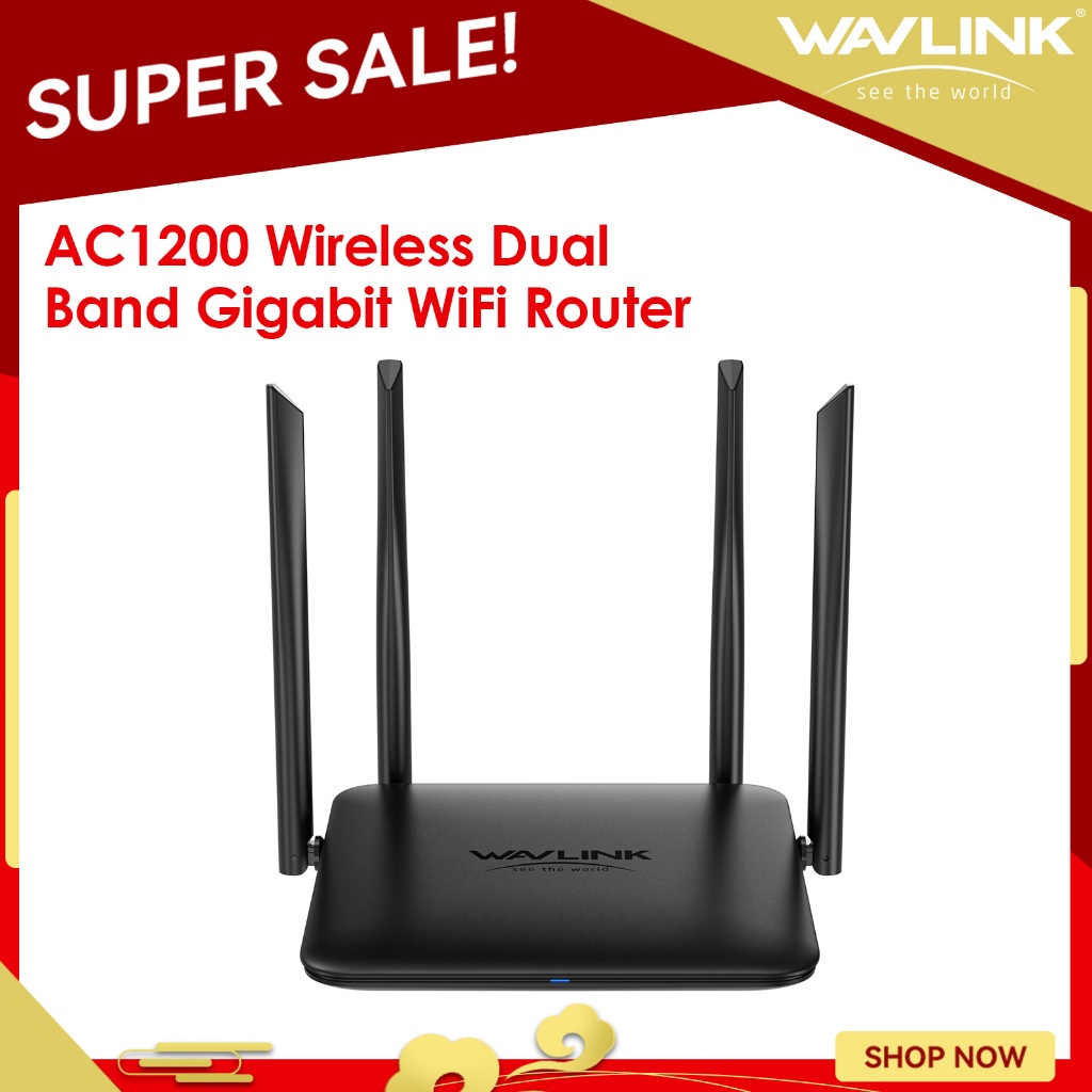 Jual WAVLINK AC1200 Wireless Dual Band Router/Gigabit WiFi Router ...