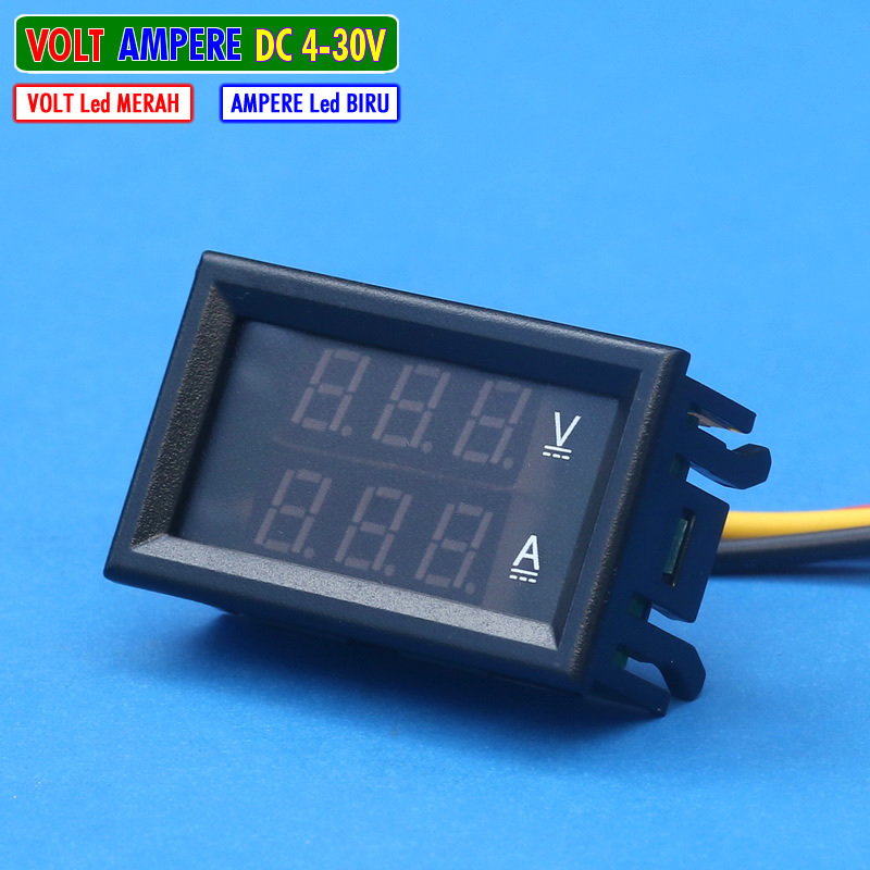 Jual Combo Dual Voltase Volt Ampere Amp Meter Mini Led Digital Display ...