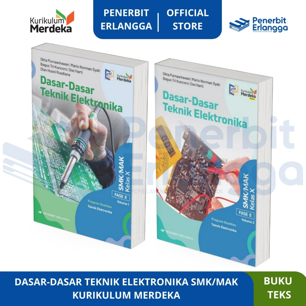 Jual [Erlangga Official] Dasar Dasar Teknik Elektronika Kelas 10 Vol 1 & 2 Kurikulum Merdeka ...