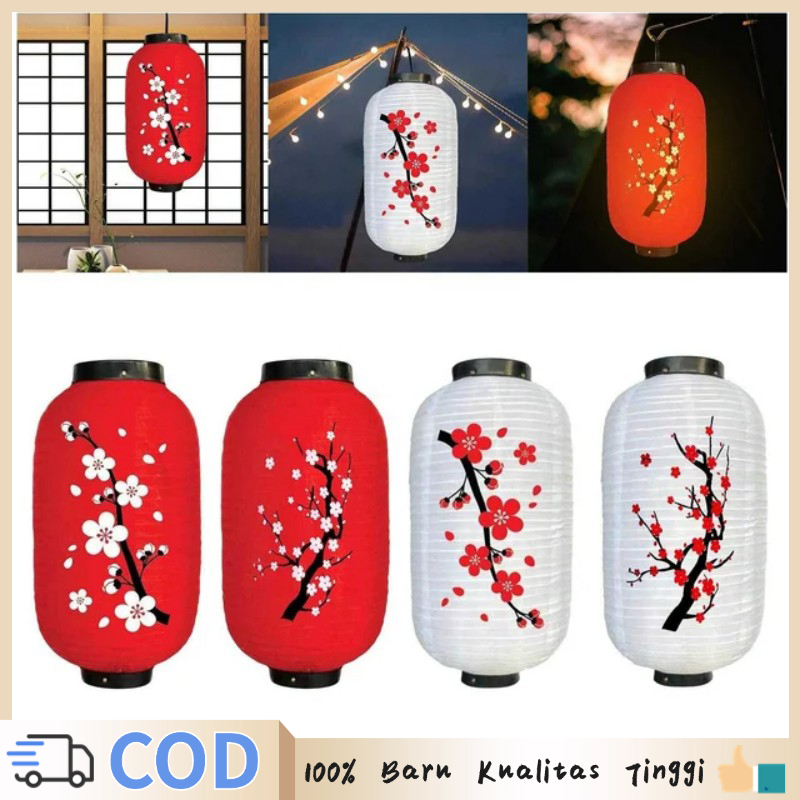 Jual Lampion Jepang Merah /Putih Lampion Takoyaki Lampion Lonjong ...