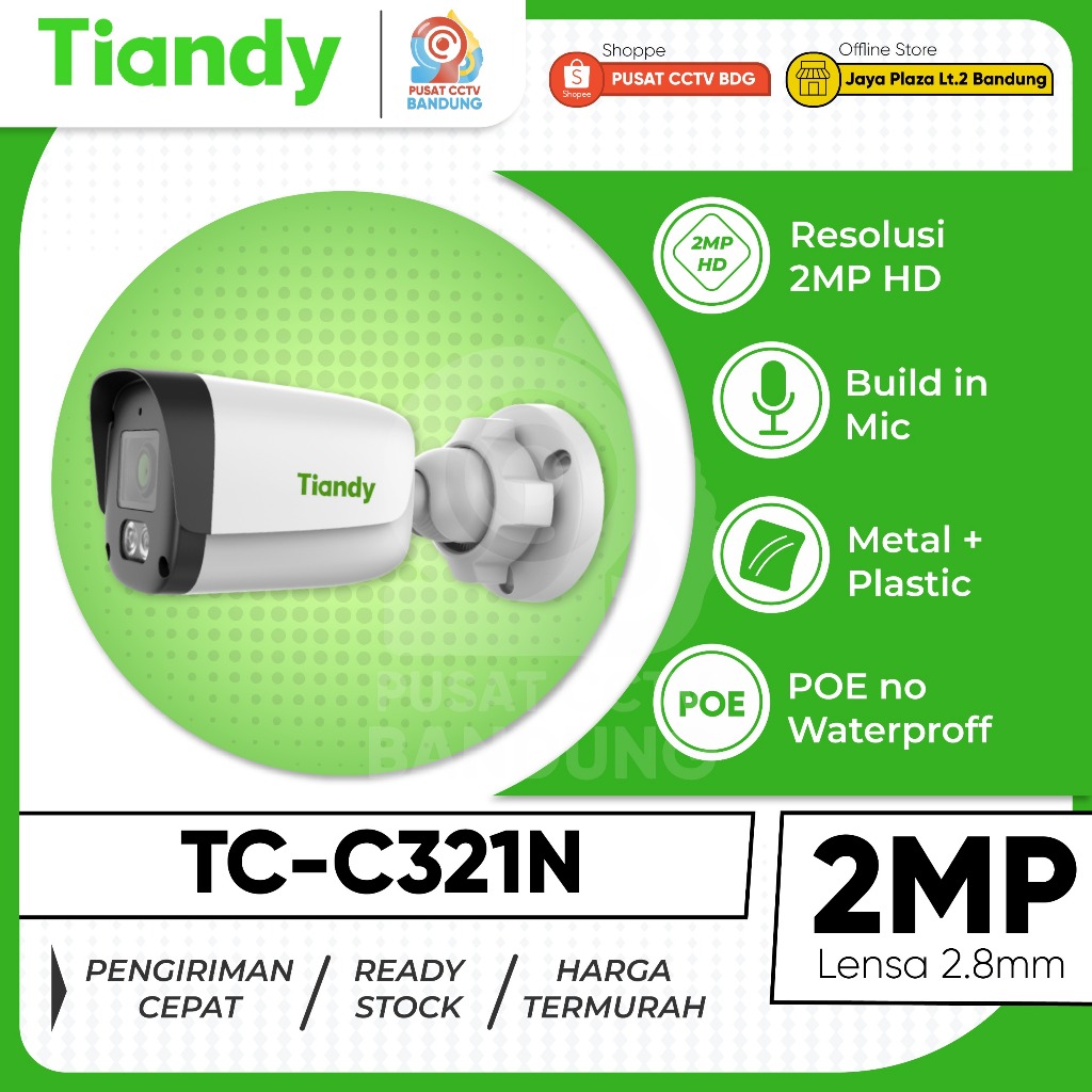 Jual Kamera CCTV Outdoor Tiandy TC-C321N 2MP (2.8mm) Fixed Bullet ...