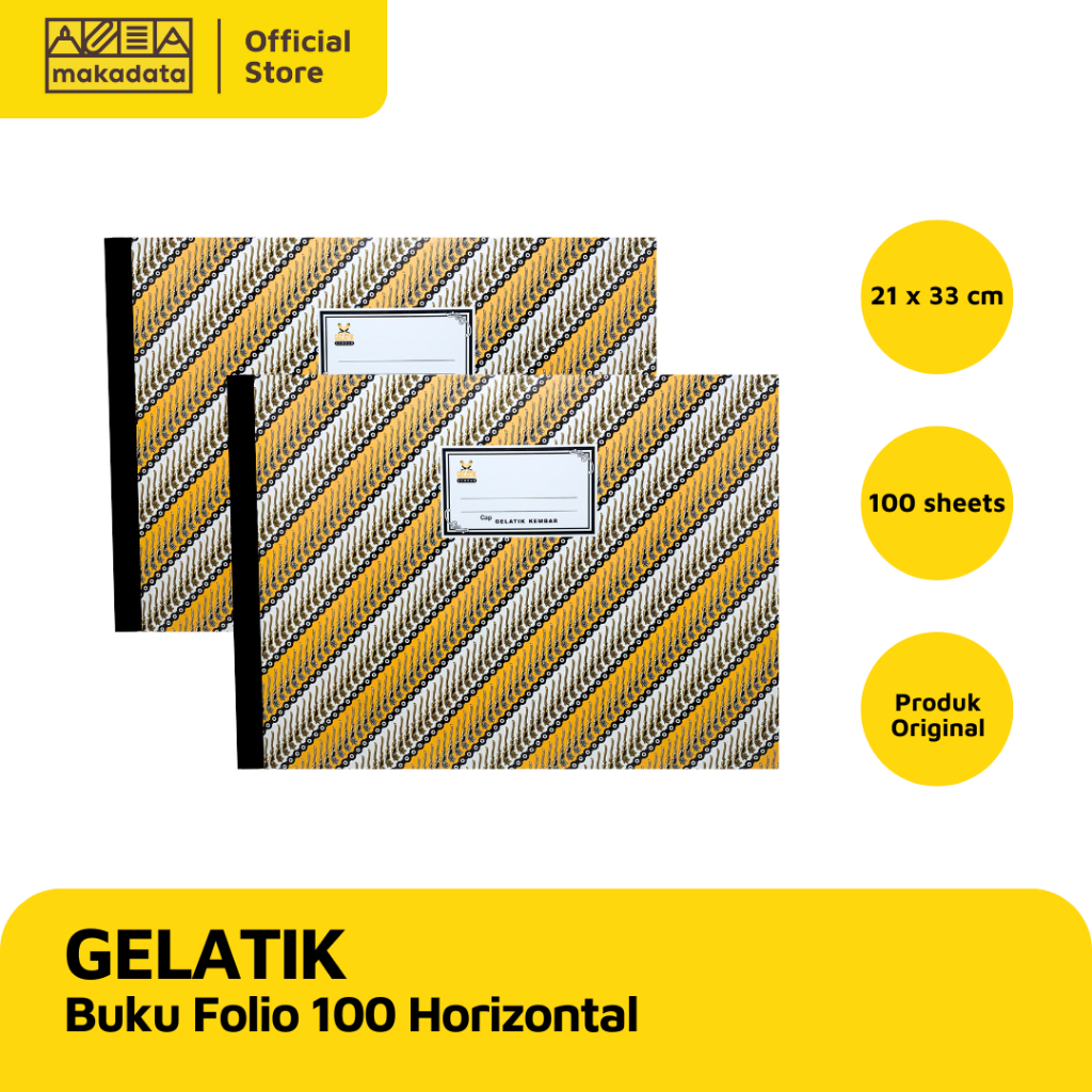 Jual BUKU UKURAN DOUBLE FOLIO HORIZONTAL ISI 100 LEMBAR GELATIK (1 PCS ...