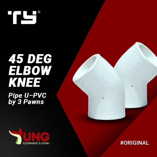 Jual TY 45 Deg Elbow Knee / Keni Pipa Pipe U – PVC by 3 Pawns | Shopee ...