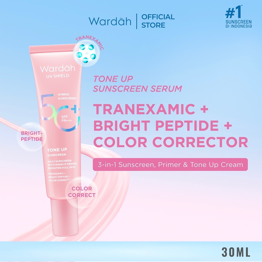 Jual NEW! Wardah UV Shield Tone Up Sunscreen SPF 50+ PA+++ - Sunscreen ...