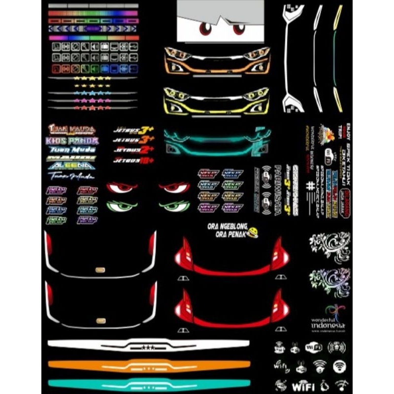 Jual stiker bus basuri miniatur vynil laminasi | Shopee Indonesia