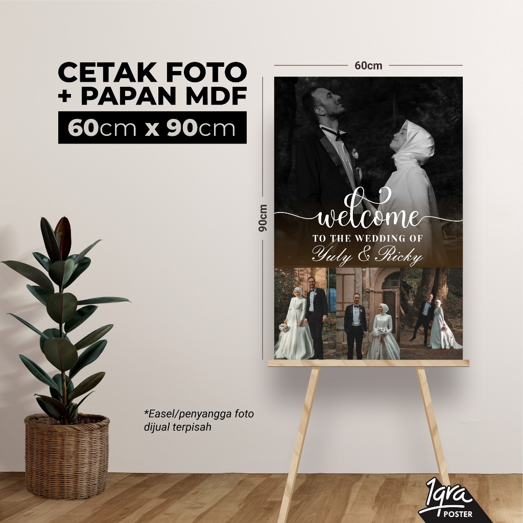 Jual CETAK FOTO JUMBO 24RP UKURAN 60x90CM + PAPAN KAYU MDF WALLDECOR ...
