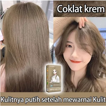 Jual 【Pengiriman cepat】 PEWARNA RAMBUT cat rambut coklat mint*200ml ...