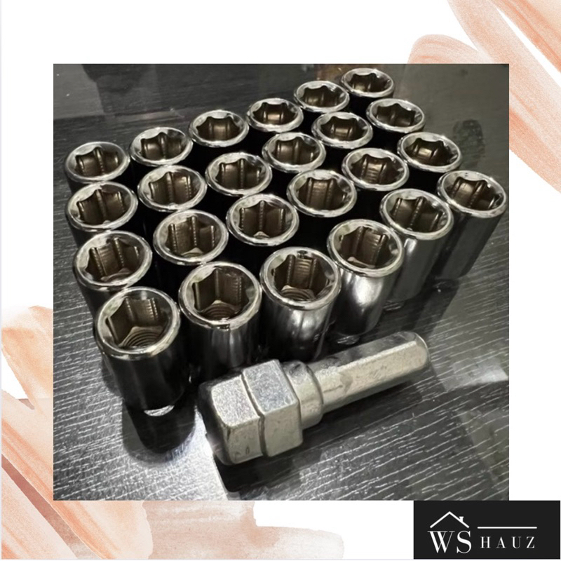 Jual ( ISI 24 PCS ) MUR BAUT RODA VELG MOBIL RACING JDM LUGNUT M12 x 1 ...