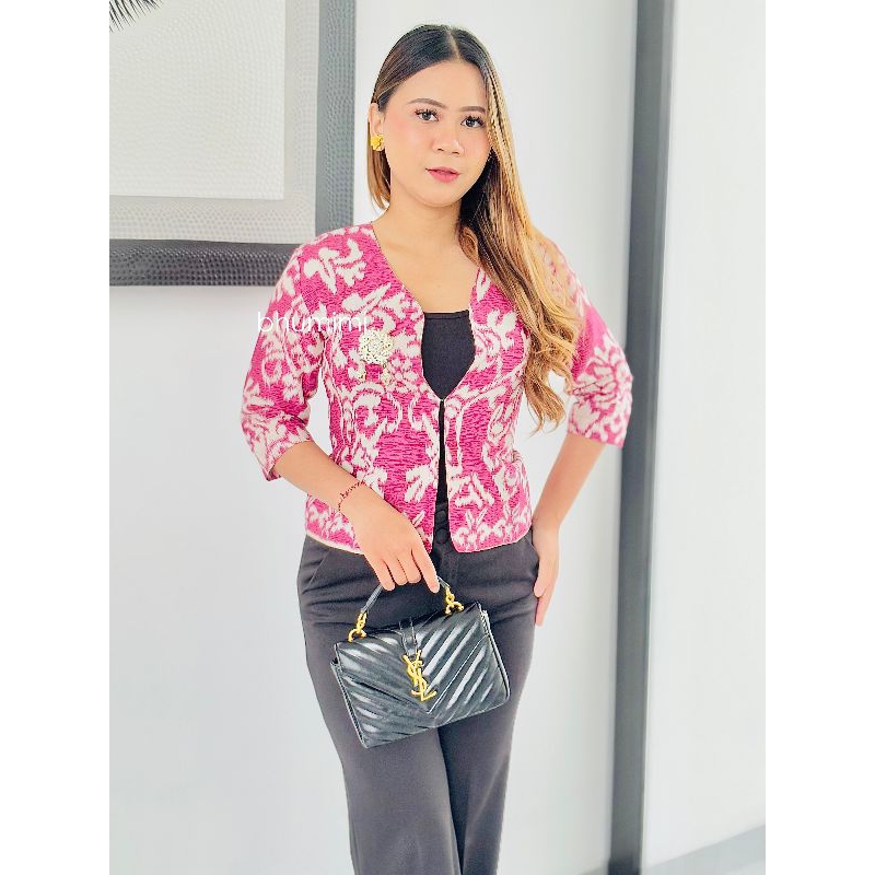 Jual Blazer Endek Katun/Blazer Endek Print/Blazer Wanita | Shopee Indonesia