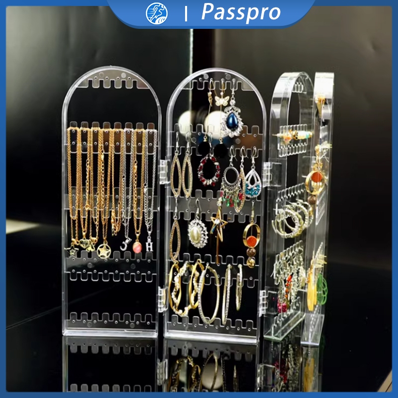 Jual Rak Display Anting Rak Penyimpanan Perhiasan Transparan Tempat ...