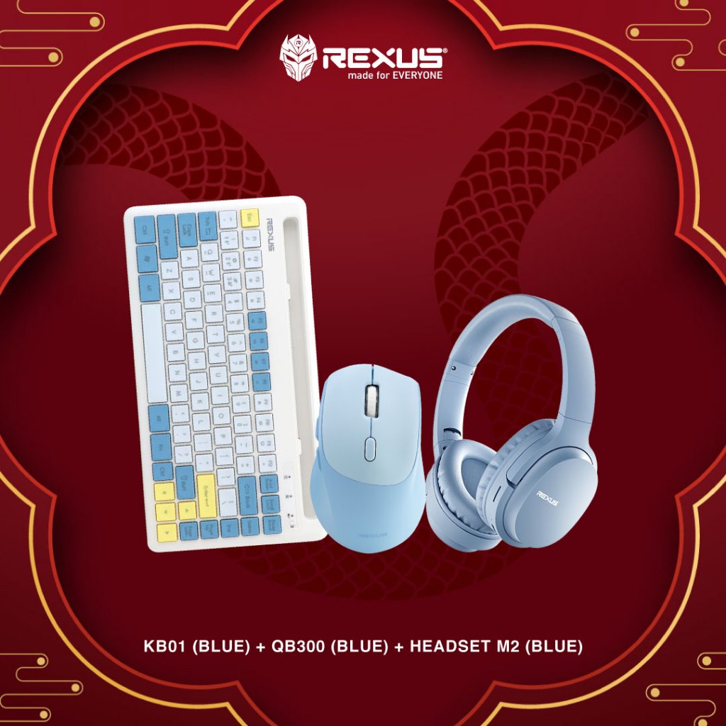 Jual Rexus Bundle 05 - Keyboard Office + Mouse Office + Headset ...