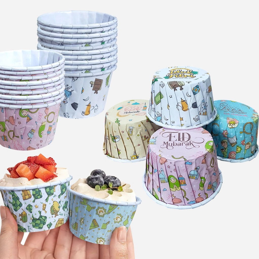 Jual Cake Cup List Lebaran| Cup Cake| Muffin Cup Tema Lebaran (1 Roll ...
