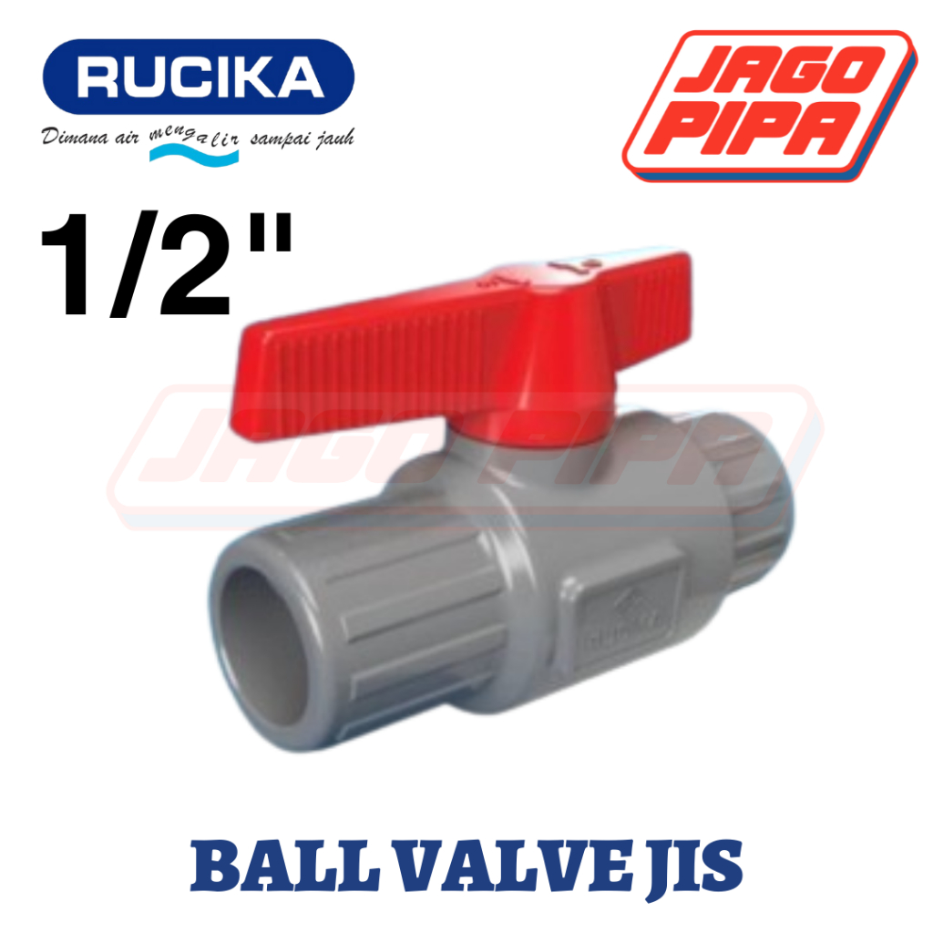 Jual Rucika Ball Valve 1/2 Inch DN 16 Stop Keran Fitting PVC 1/2" Ballvalve Stop Kran | Shopee ...