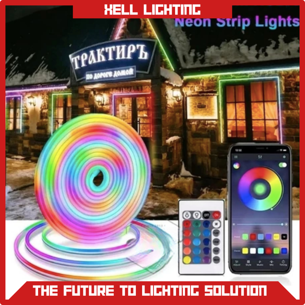 Jual Lampu Neon Flex Running LED Remote 5m Lampu warna warni LED ...