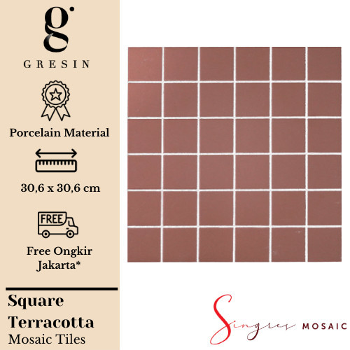 Jual Terracotta Square Singres Mosaic Tiles | Mosaic Keramik | Shopee ...