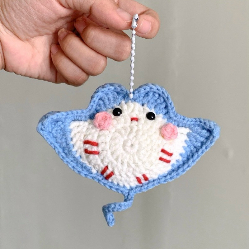 Jual [PO] Keychain Crochet Stingray Fish Handmade Gantungan Kunci Ikan ...