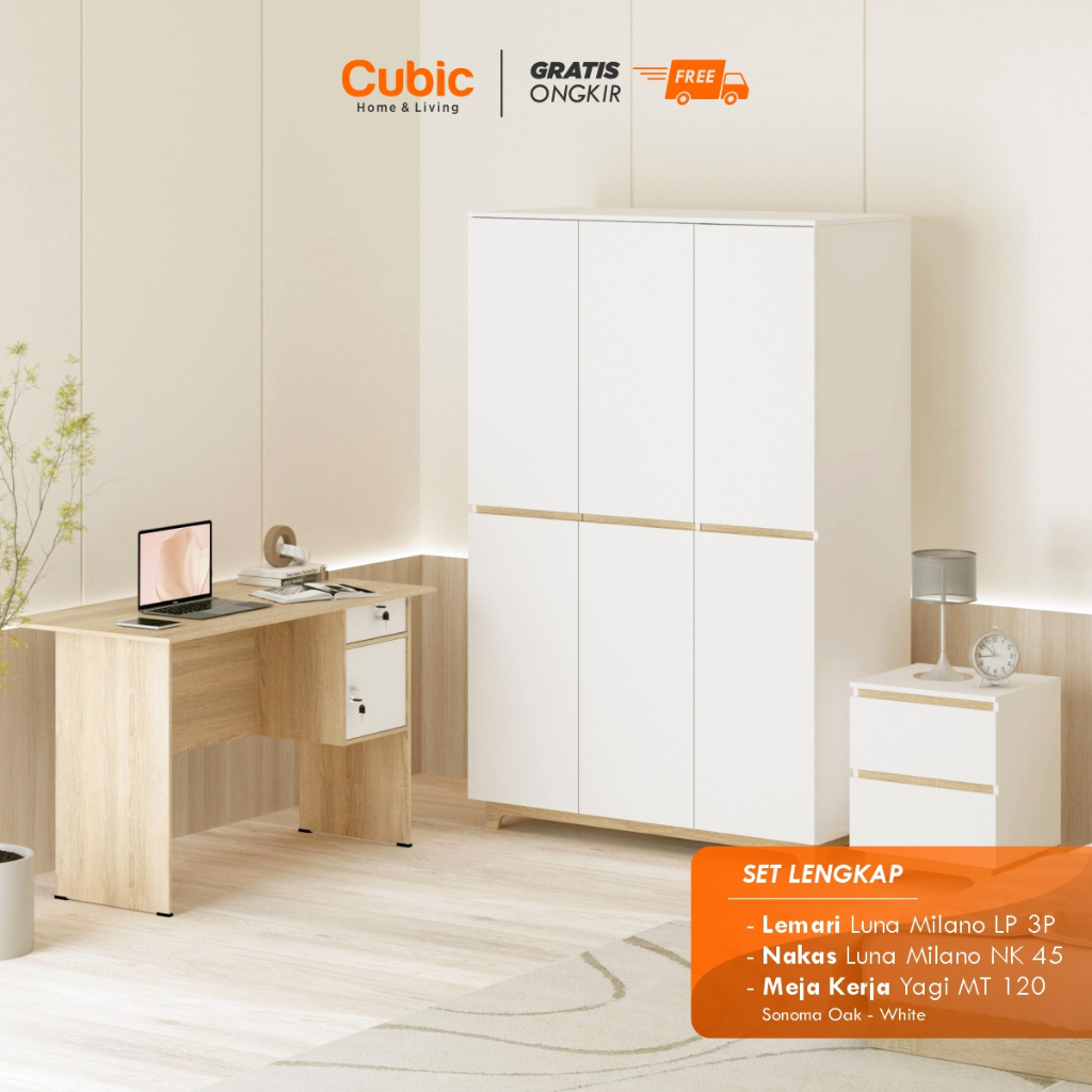 Jual Cubic Set Kamar Tidur / Paket Kamar SIlver 2 / LUNA MILANO LP ...