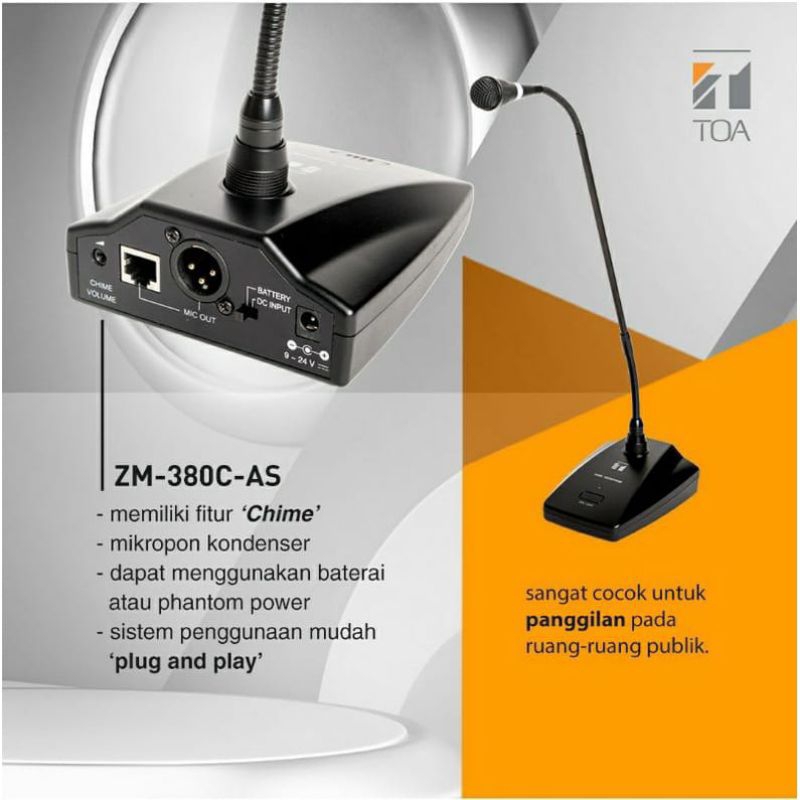 Jual Mic toa chime ZM-380C AS zm 380 c as mic meja | Shopee Indonesia