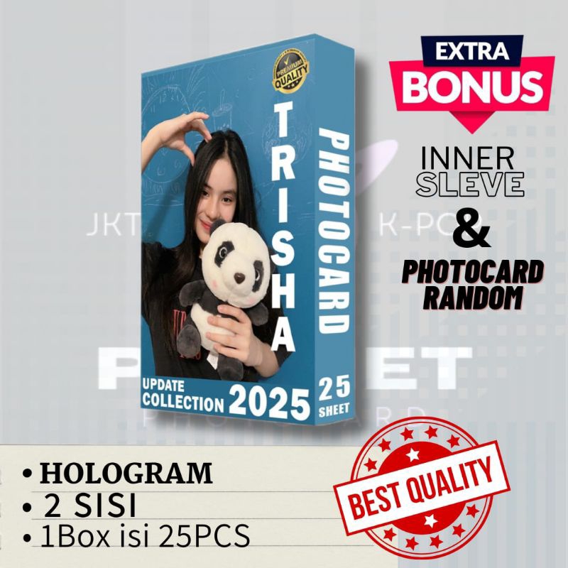 Jual Photocard Jkt48 Trisha 2025 Hologram - 2 sisi - 1 Box Isi 25Pcs | Shopee Indonesia