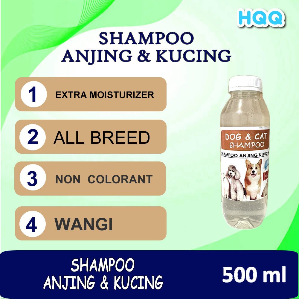 Jual HQQ SHAMPOO ANJING & KUCING - 500 ml, ALL BREED, EXTRA MOISTURIZER ...