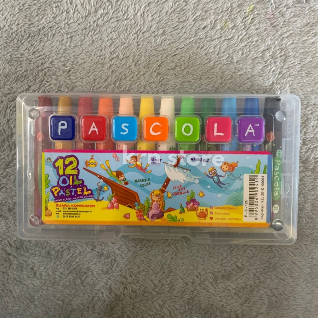 Jual Crayon 12w Pascola//Crayon Murah//Crayon Anak Karakter//Oil Pastel ...